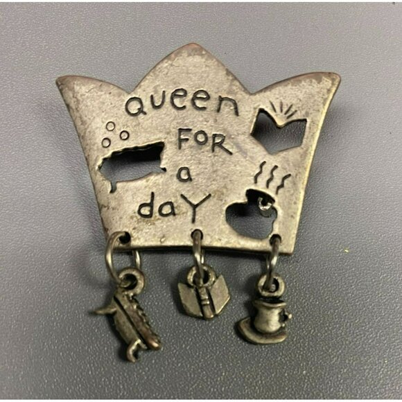 Jewelry | Vintage Signed Dc Queen For A Day Dangle Brooch Pin Mother ...